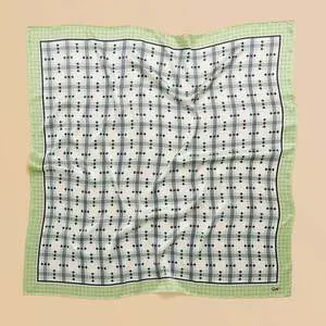 Olivia Von Halle Dunaway Cini Geometric Scarf - Green