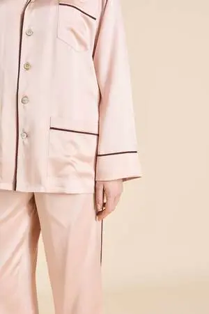 Olivia Von Halle Yves Rose Pajamas
