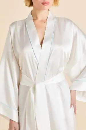 Olivia Von Halle Mimi Powder Blue Robe