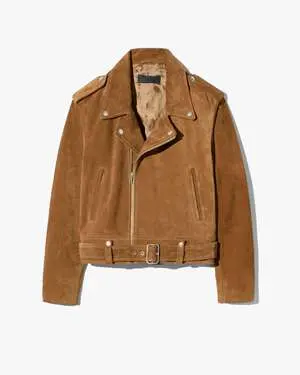 NILI LOTAN Evel Biker Suede Jacket - Martora