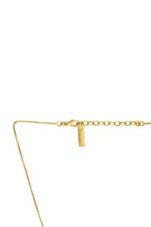 Saint Laurent Strawberry Pendant Necklace In Metallic Gold,red - Dore  Vert  & Rouge
