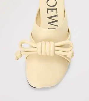 Loewe Lambskin Flamenco Knot Mules - Beige