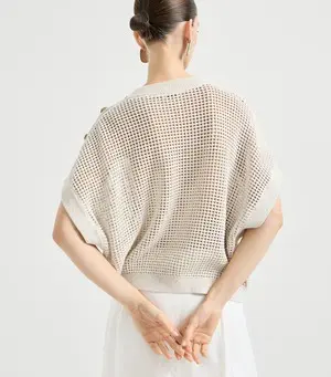Brunello Cucinelli Cotton-blend Net Top