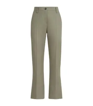 Brunello Cucinelli Stretch-cotton Flared Trousers - Green