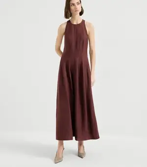 Brunello Cucinelli Twill Maxi Dress