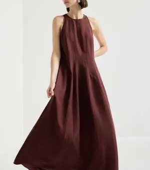 Brunello Cucinelli Twill Maxi Dress