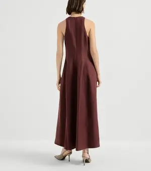 Brunello Cucinelli Twill Maxi Dress