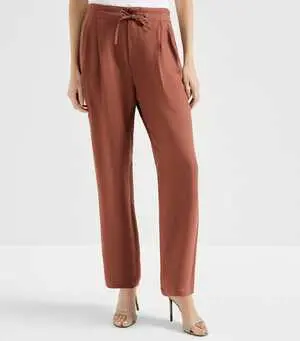 Brunello Cucinelli Twill Drawstring Trousers