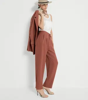 Brunello Cucinelli Twill Drawstring Trousers