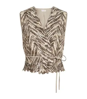Brunello Cucinelli Knitted Sequin Vest