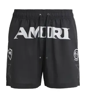 Amiri Logo Swim Shorts - Black