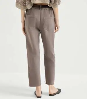 Brunello Cucinelli Cotton-linen Straight Trousers
