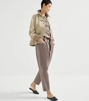 Brunello Cucinelli Cotton-linen Straight Trousers