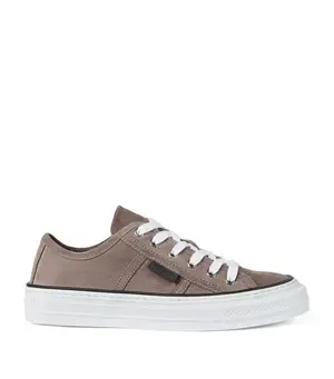 Brunello Cucinelli Suede Monili-embellished Sneakers - Brown