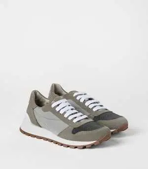Brunello Cucinelli Techno-suede Runner Sneakers