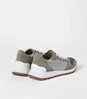 Brunello Cucinelli Techno-suede Runner Sneakers