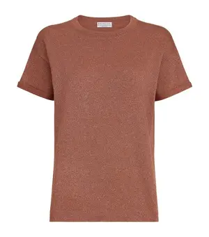 BRUNELLO CUCINELLI Cashmere-blend Sparkling T-shirt
