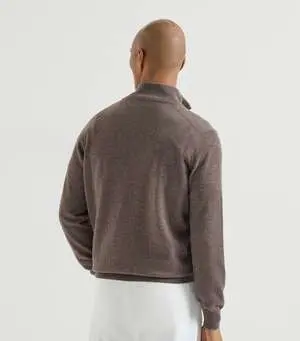 Brunello Cucinelli Cashmere Half-zip Sweater - Brown