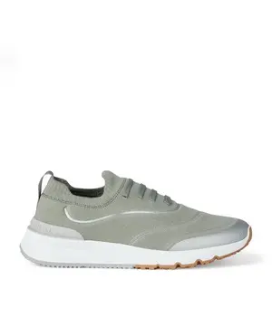 Brunello Cucinelli Technical Cotton Sneakers - Green