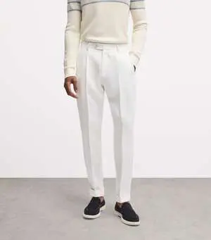 BOSS Linen Tailored Trousers
