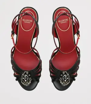 Valentino Garavani Panthea 85 Heeled Leather Sandals