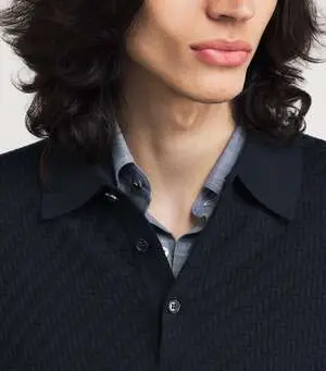 Brioni Cotton-silk-cashmere Polo Shirt