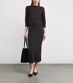Agnona Wool-blend Knit Midi Skirt