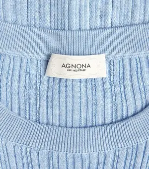 Agnona Cotton-silk Ribbed Top