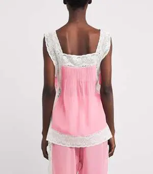 Loretta Caponi Silk Fiocchini Top