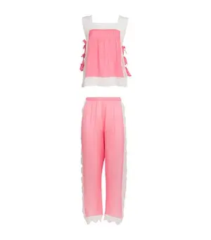 Loretta Caponi Silk Yasmin Trousers - Pink