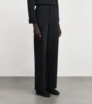 Vince Cotton-blend Straight Trousers