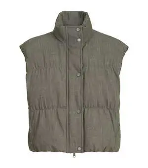 Brunello Cucinelli High Neck Vests For Women