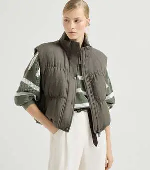 Brunello Cucinelli Padded Gilet - Green