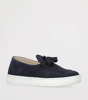 BABYWALKER Suede Tassel Loafers - Blue
