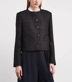 BLAZÉ MILANO Virgin Wool-blend Cropped Jacket