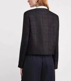 BLAZÉ MILANO Virgin Wool-blend Cropped Jacket
