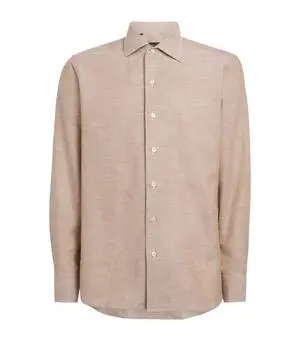 Brioni Cotton Button-up Shirt - Nude