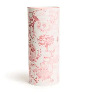 Harrods Fine Bone China Toile Vase - Pink