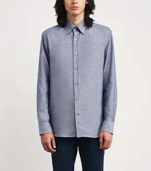 Brioni Cotton Point Collar Shirt
