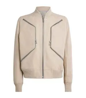 Rick Owens Cotton-blend Heizer Bomber Jacket - Beige