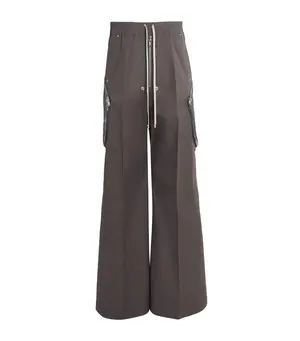 Rick Owens Cotton Heizer Belas Cargo Trousers - Brown