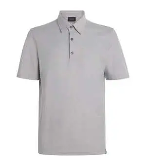 Brioni Cotton Piqué Polo Shirt - Blue