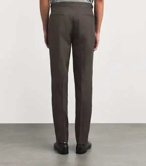 Brioni Cotton Pleated Trousers