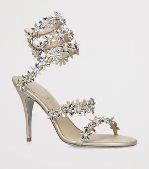 Rene Caovilla Jewelled Floral Heeled Sandals