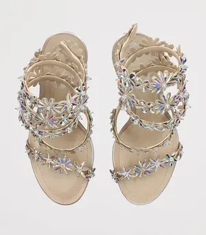 Rene Caovilla Jewelled Floral Heeled Sandals