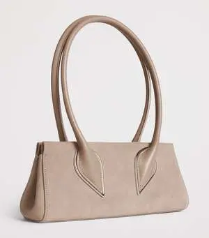 CHRISTIAN LOUBOUTIN Venus Leather Baguette Shoulder Bag - Beige