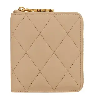 Saint Laurent Quilted Wallet - White