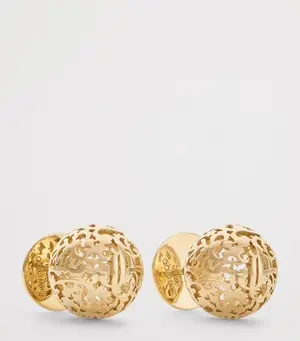 JIMMY CHOO Lace Sphere Logo Stud Earrings