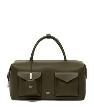 Max Mara Large Leather Boston Bowler Bag - Brown