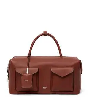 Max Mara Leather Boston Bowler Bag - Red